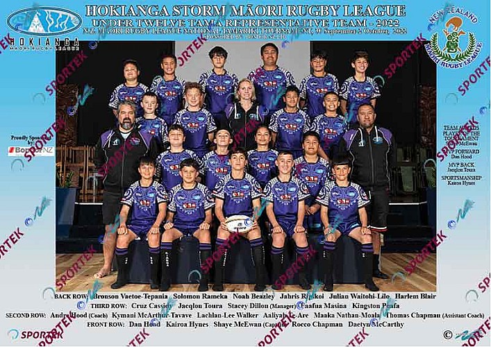 Hokianga Storm Under 12 Tama Representative Team - 2022