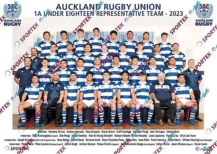 Auckland Rugby Union Under 18 1A Representative Team - 2023